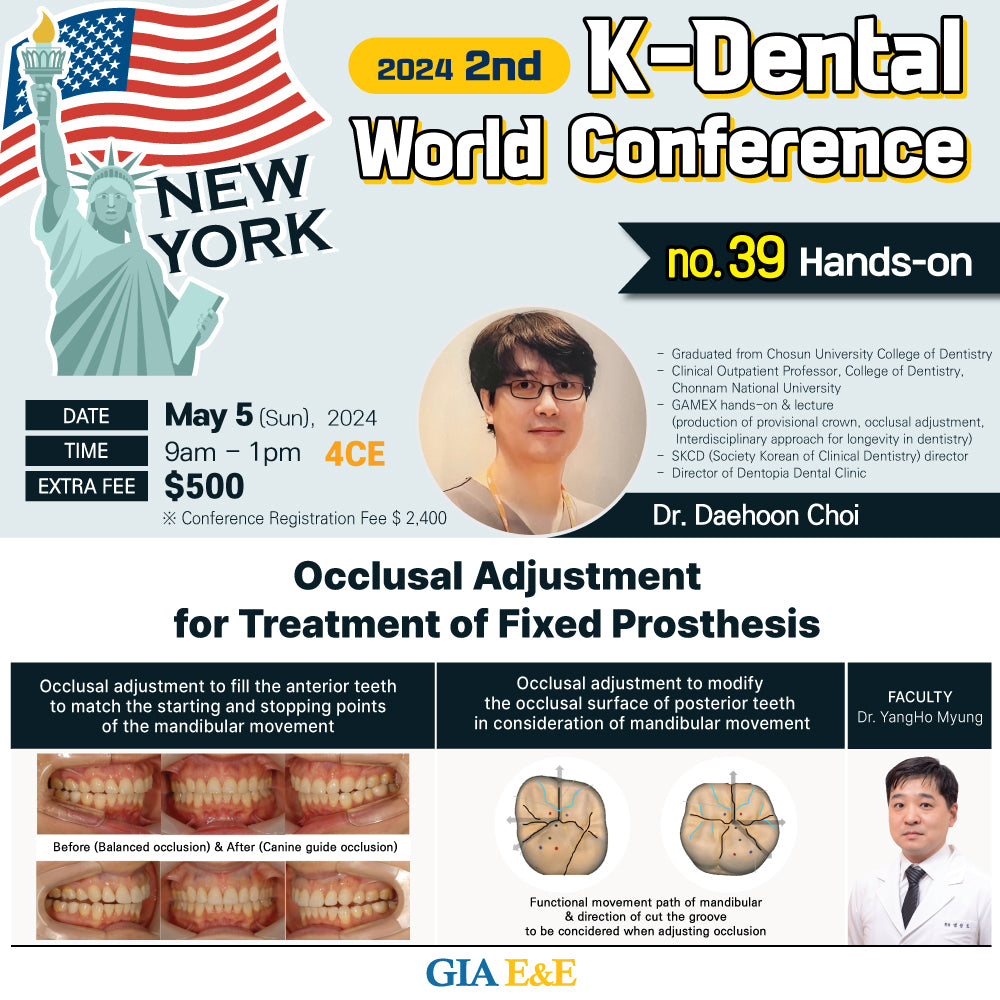KDWC 2024 New York - No.39) Occlusal Adjustment for Treatment of Fixed ...