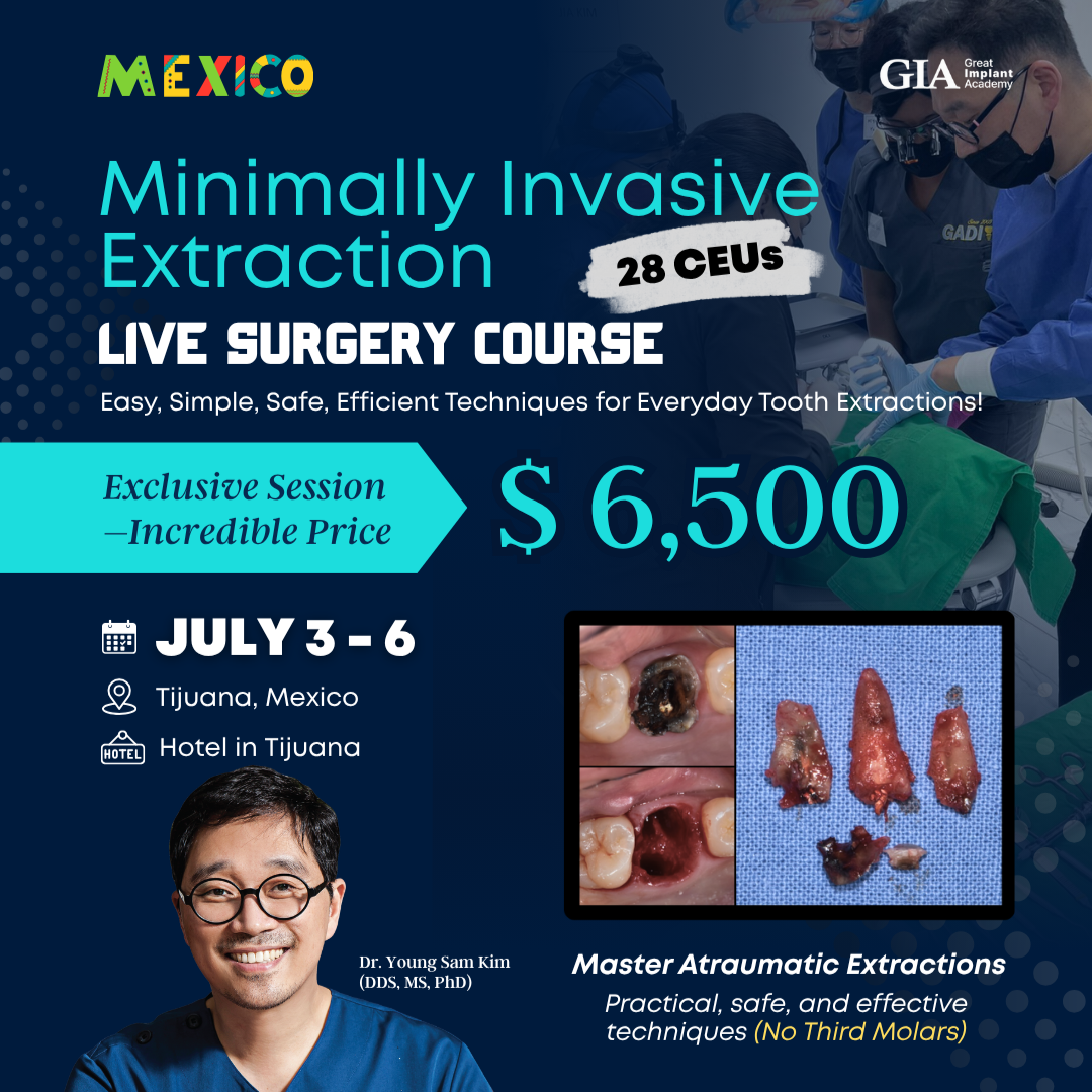 Minimally Invasive & Atraumatic Extraction Live Surgery Course: Work on ...